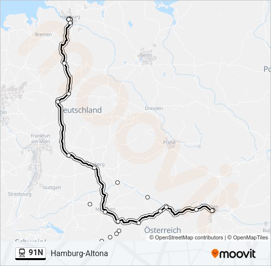 91n Route: Schedules, Stops & Maps - Hamburg-Altona (Updated)