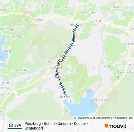 394 Route: Schedules, Stops & Maps - Sindelsdorf (Updated)