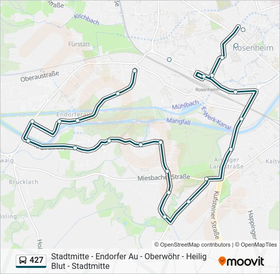 427 Route: Schedules, Stops & Maps - Stadtmitte (Updated)
