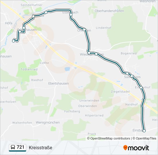 721 Route: Fahrpläne, Haltestellen & Karten - Kreisstraße (Aktualisiert)