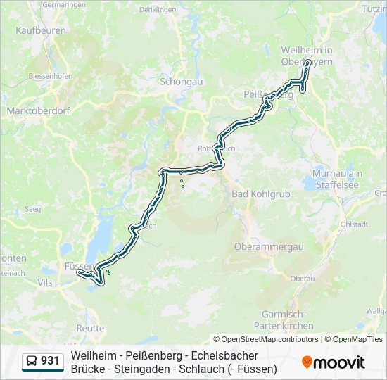 931 Route: Fahrpläne, Haltestellen & Karten - Füssen (Aktualisiert)