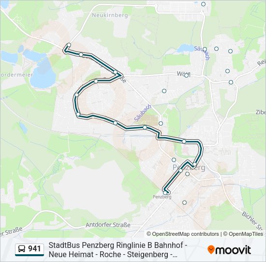 941 Route: Schedules, Stops & Maps - Penzberg (Updated)