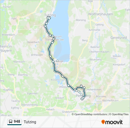 948 Route: Schedules, Stops & Maps - Tutzing (Updated)