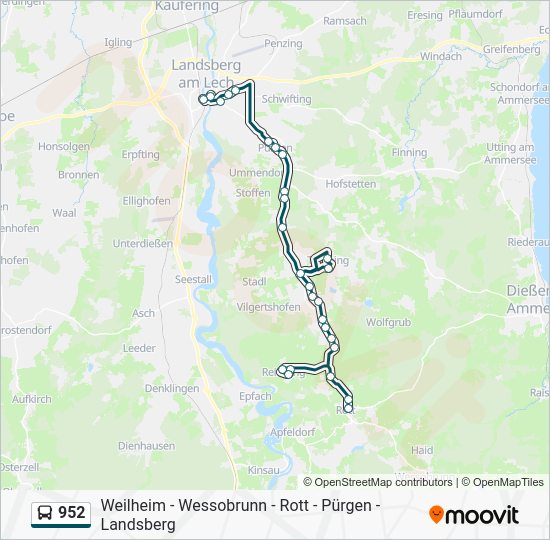 952 Route: Schedules, Stops & Maps - Kirche (Updated)