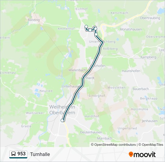 953 Route: Schedules, Stops & Maps - Turnhalle (Updated)