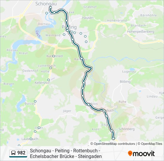 982 Route: Schedules, Stops & Maps - Schongau (Updated)