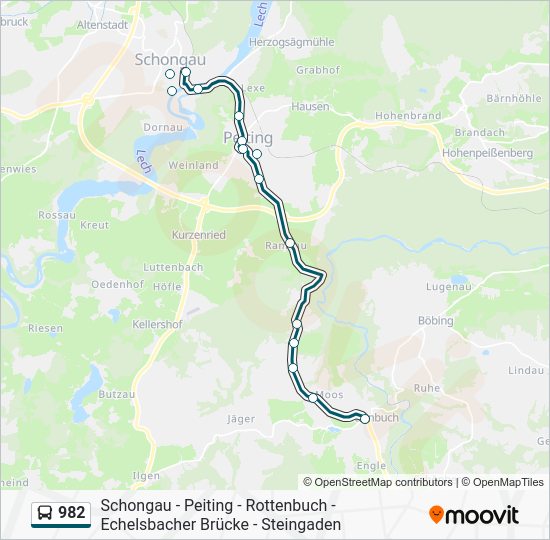 982 Route: Schedules, Stops & Maps - Alte Post (Updated)