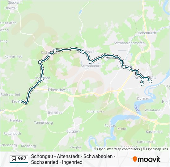 987 Route: Schedules, Stops & Maps - Krottenhill (Updated)