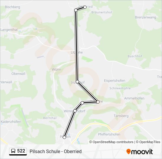 522 Route: Schedules, Stops & Maps - Oberried (Updated)