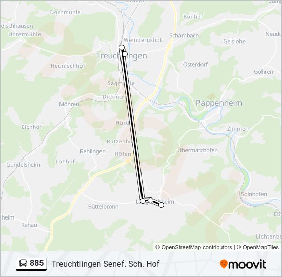 885 Route: Schedules, Stops & Maps - Treuchtlingen Senef. Sch. Hof ...
