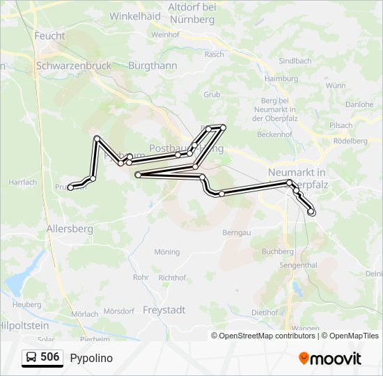 506 Route: Schedules, Stops & Maps - Pypolino (Updated)