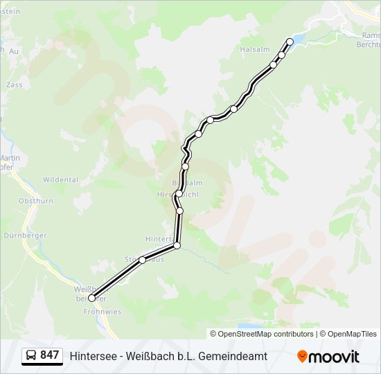 847 Route: Schedules, Stops & Maps - Alm Erlebnis Bus; Weißbach B.Lofer ...