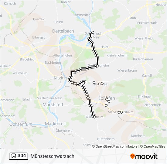 304 Route: Fahrpläne, Haltestellen & Karten - Münsterschwarzach ...
