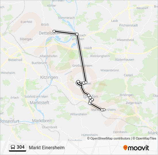 304 Route: Schedules, Stops & Maps - Markt Einersheim (Updated)