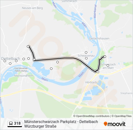 318 Route: Schedules, Stops & Maps - Dettelbach (Updated)
