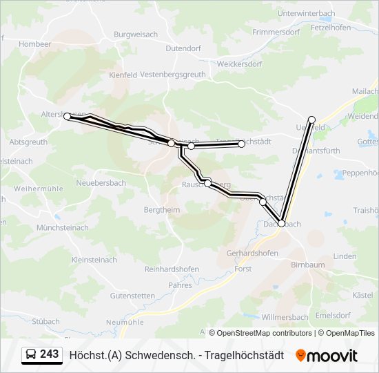 243 Route: Fahrpläne, Haltestellen & Karten - Uehlfeld Schule ...