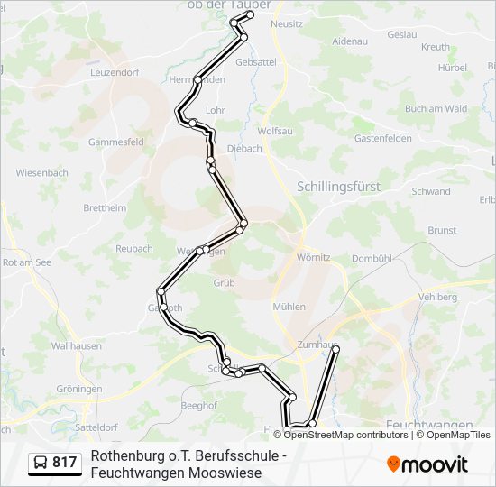 817 Route: Schedules, Stops & Maps - Breitenau (B. Feuchtwangen) (Updated)