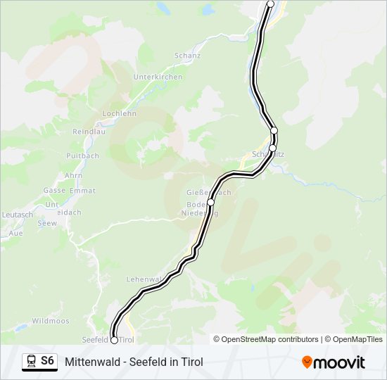 s6 Route: Fahrpläne, Haltestellen & Karten - Mittenwald (Aktualisiert)