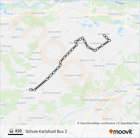 420 Route: Fahrpläne, Haltestellen & Karten - Schule Karlshuld Bus 2 ...