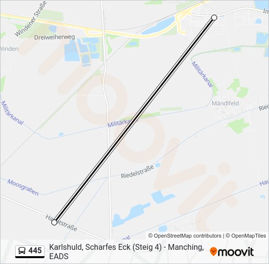 445 Route: Fahrpläne, Haltestellen & Karten - Weiherfeld (Aktualisiert)