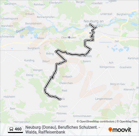 460 Route: Schedules, Stops & Maps - Neuburg Weidorf-Walda (Updated)