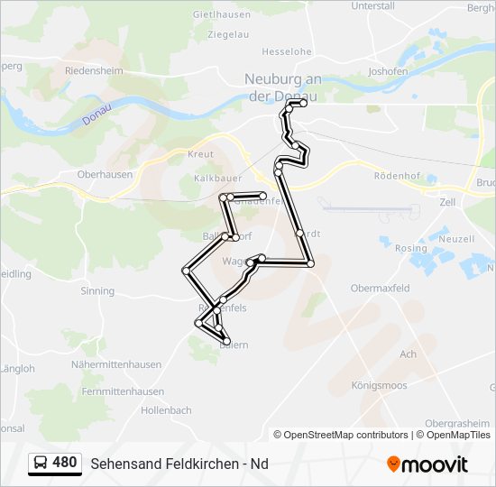 480 Route: Fahrpläne, Haltestellen & Karten - Sehensand Feldkirchen ...