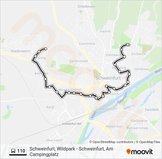 110 Route: Schedules, Stops & Maps - Schweinfurt, Wildpark (Updated)
