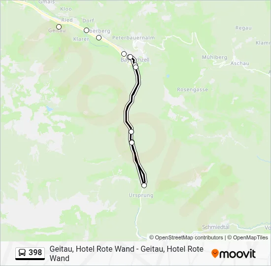 398 Route: Schedules, Stops & Maps - Bayrischzell (Updated)