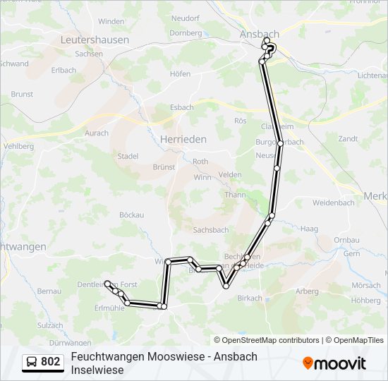 802 Route: Schedules, Stops & Maps - Dentlein A. F. Kriegerdenkmal ...