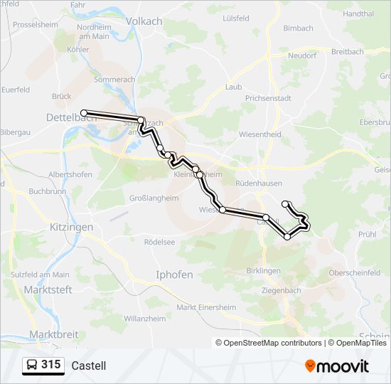 315 Route: Schedules, Stops & Maps - Castell (Updated)