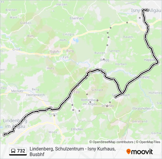 732 Route: Schedules, Stops & Maps - Lindenberg, Schulzentrum (Updated)
