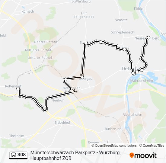 308 Route: Schedules, Stops & Maps - Neuses am Berg (Updated)
