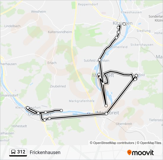 312 Route: Schedules, Stops & Maps - Frickenhausen (Updated)
