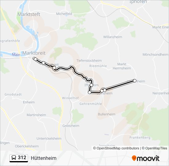 312 Route: Schedules, Stops & Maps - Hüttenheim (Updated)