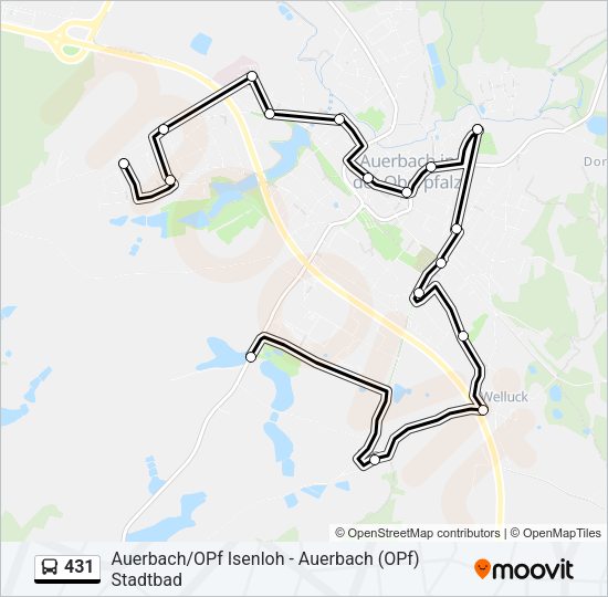 431 Route: Fahrpläne, Haltestellen & Karten - Auerbach Isenlohe ...