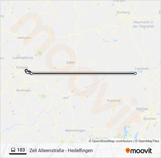 103 Route: Schedules, Stops & Maps - Hedelfingen (Updated)
