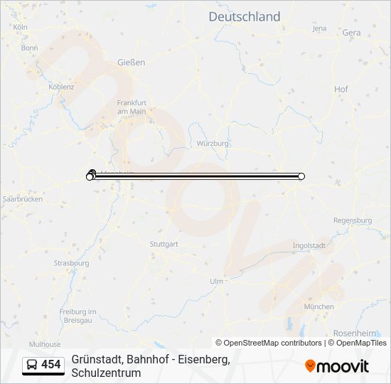 454 Route: Fahrpläne, Haltestellen & Karten - Hettenleidelheim ...