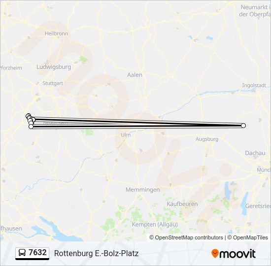 7632 Route: Schedules, Stops & Maps - Rottenburg E.-Bolz-Platz (Updated)