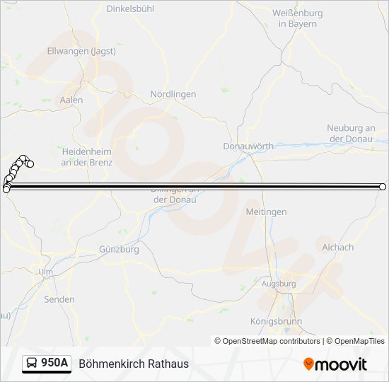 950a Route: Schedules, Stops & Maps - Böhmenkirch Rathaus (Updated)