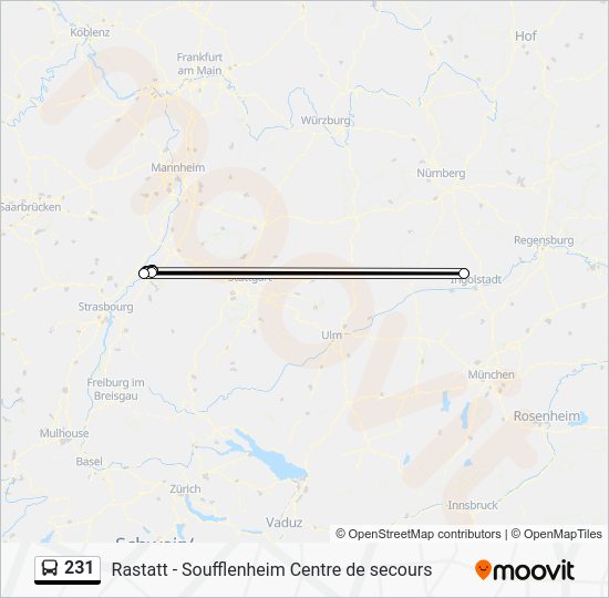 231 Route: Schedules, Stops & Maps - Rastatt Richard-Wagner-Ring (Updated)