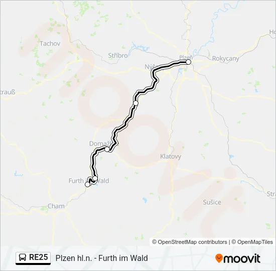 RE25 Route: Schedules, Stops & Maps - Furth Im Wald (Updated)