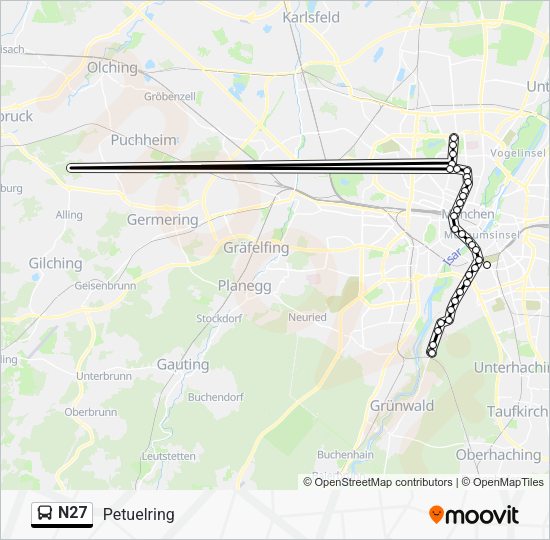 n27 Route: Schedules, Stops & Maps - Petuelring (Updated)