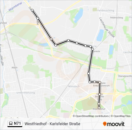 n71 Route: Schedules, Stops & Maps - Westfriedhof (Updated)