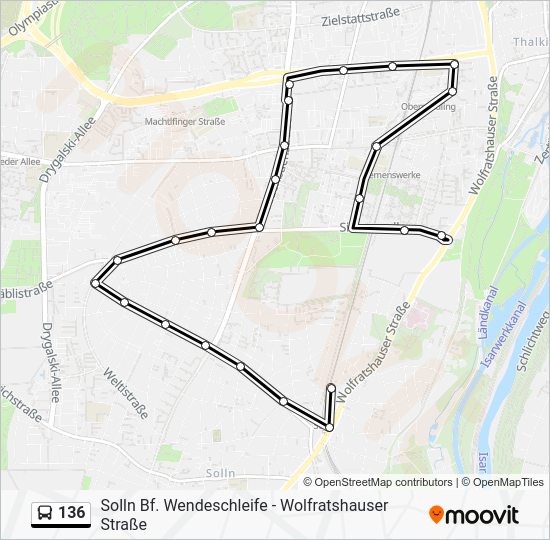 136 Route: Schedules, Stops & Maps - Wolfratshauser Straße (Updated)