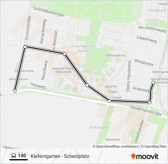 140 Route: Schedules, Stops & Maps - Grusonstraße (Updated)