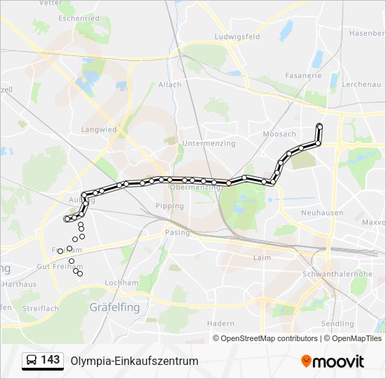 143 Route: Schedules, Stops & Maps - Olympia-Einkaufszentrum (Updated)