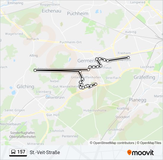 157 Route: Fahrpläne, Haltestellen & Karten - St.-Veit-Straße ...