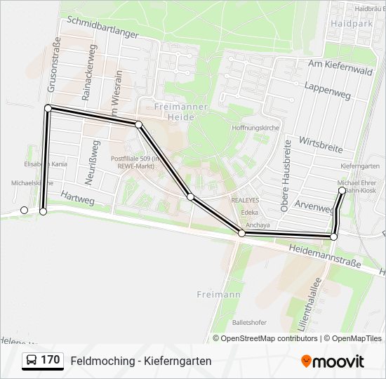 170 Route: Schedules, Stops & Maps - Grusonstraße (Updated)