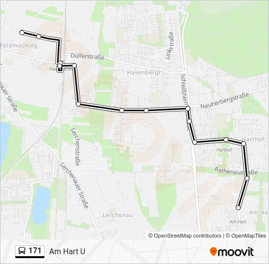 171 Route: Fahrpläne, Haltestellen & Karten - Am Hart U (Aktualisiert)