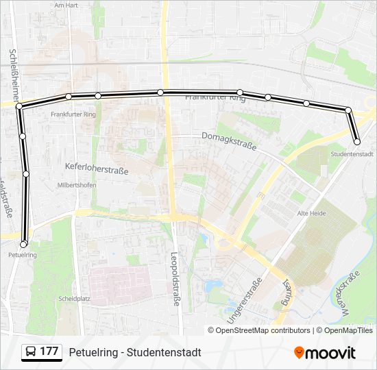 177 Route: Schedules, Stops & Maps - Petuelring U - Weiter Linie 173 ...